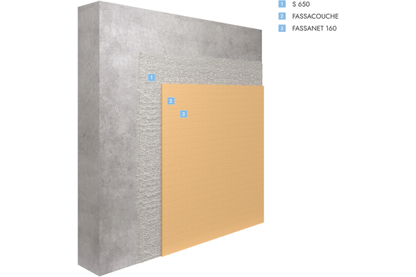 Fassa Monocouche Render System onto Concrete